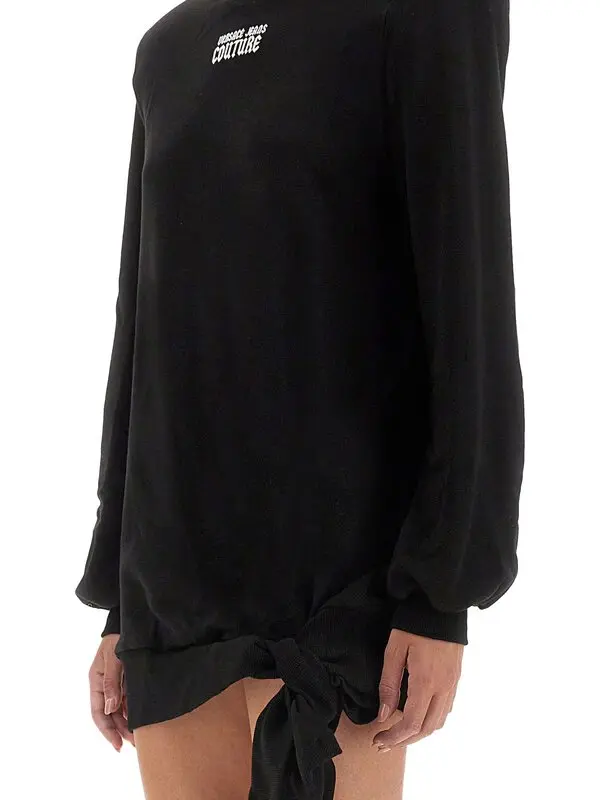 Versace Sweatshirt Dress With Logo