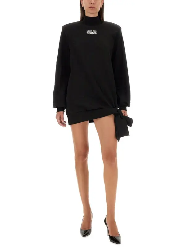Versace Sweatshirt Dress With Logo