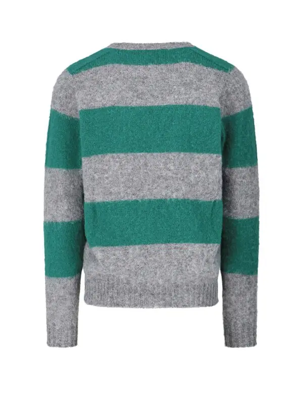 Howlin' Striped Shaggy Bear Sweater - Gray