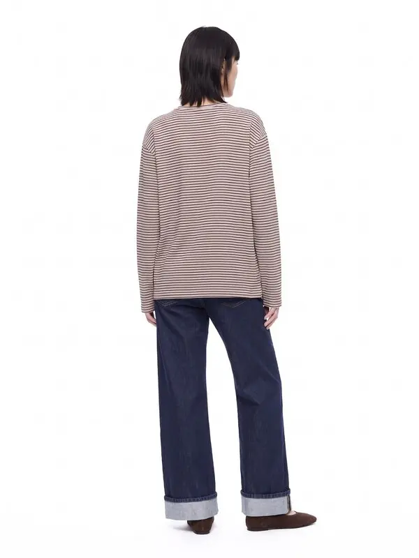 Miu Miu Junya Watanabe Striped Cotton And Cashmere Blend Sweater - Brown