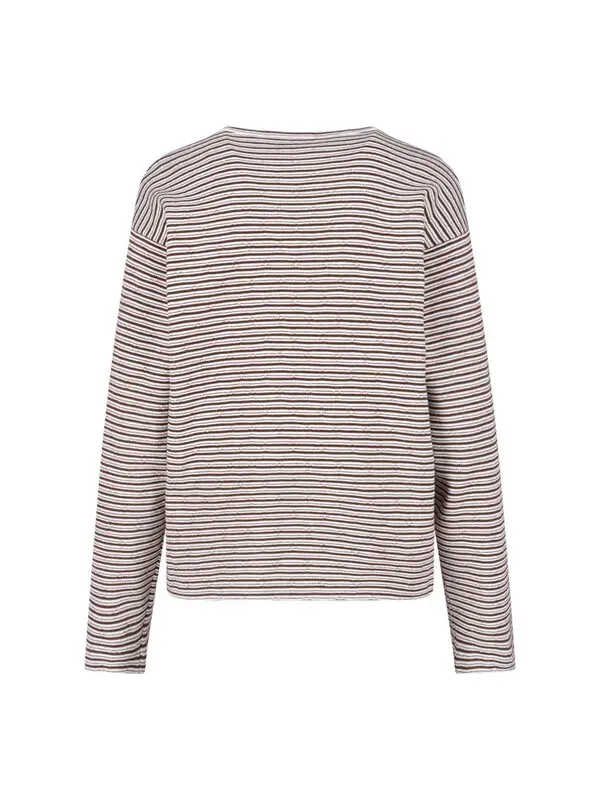 Miu Miu Junya Watanabe Striped Cotton And Cashmere Blend Sweater - Brown