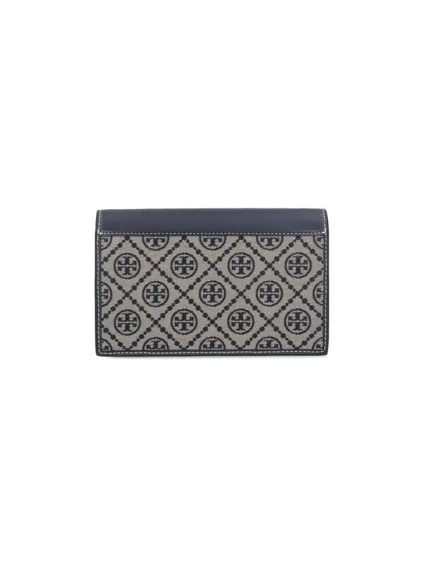 Tory Burch T Monogram' Chain Wallet - Blue
