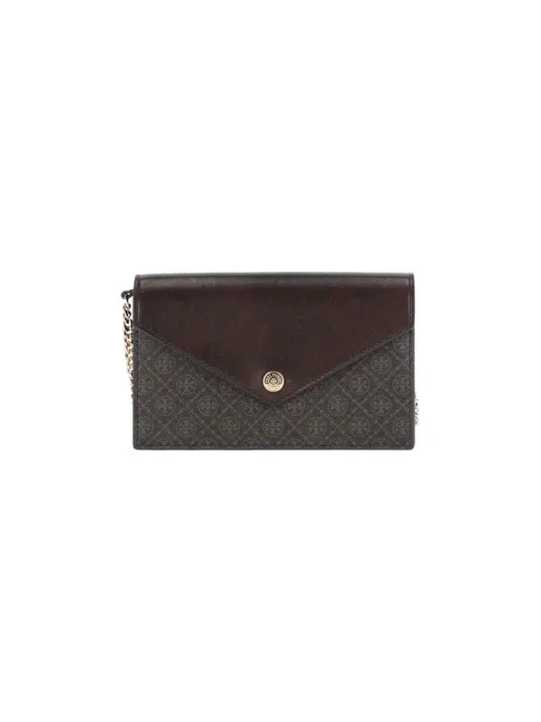 Tory Burch T Monogram' Chain Wallet - Brown