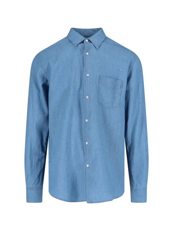 Auralee Classic Fit Shirt - Light Blue