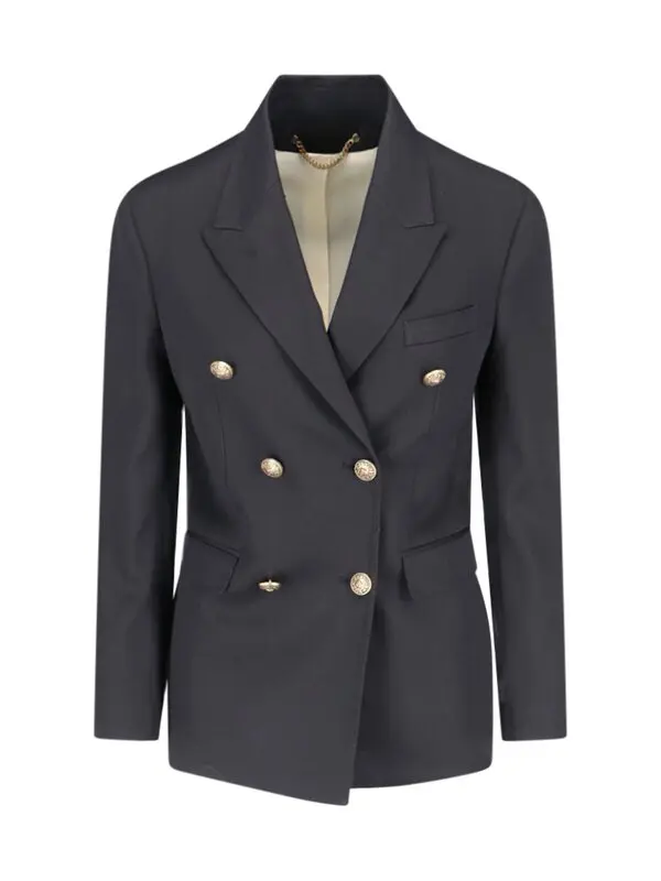 Balmain Double-breasted Cashmere Blazer - Black