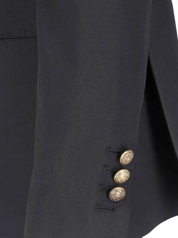 Balmain Double-breasted Cashmere Blazer - Black