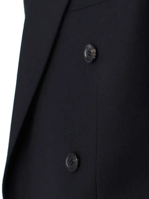 Kiton Double-breasted Cashmere Blazer - Black