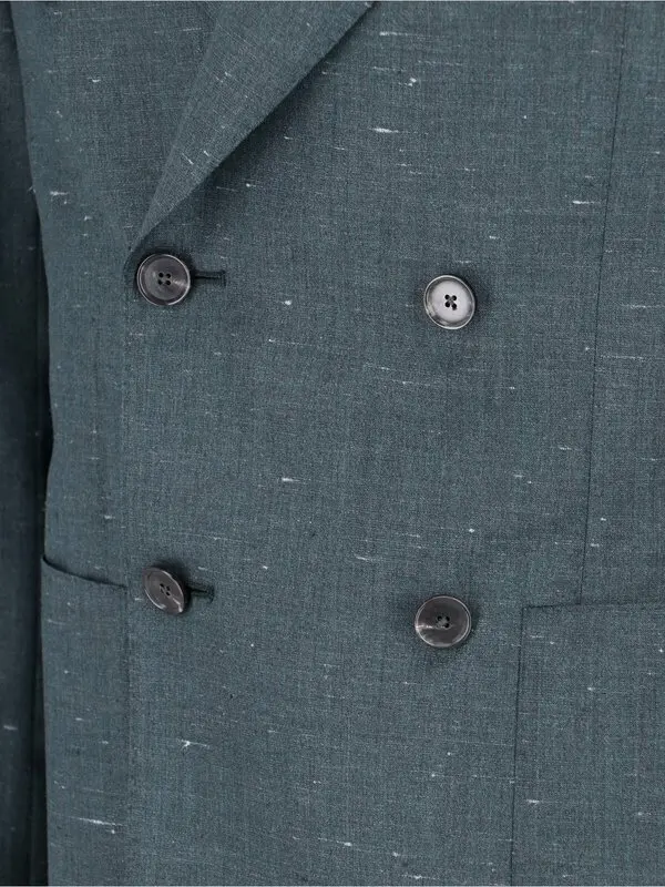 Balmain Double-breasted Cashmere Blazer - Green