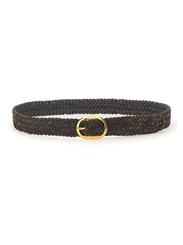 TOM FORD Woven Leather Belt - Brown