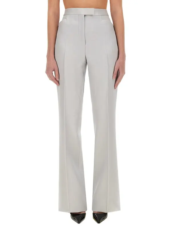 TOM FORD Wide Leg Tuxedo Tailored Pants - Grey