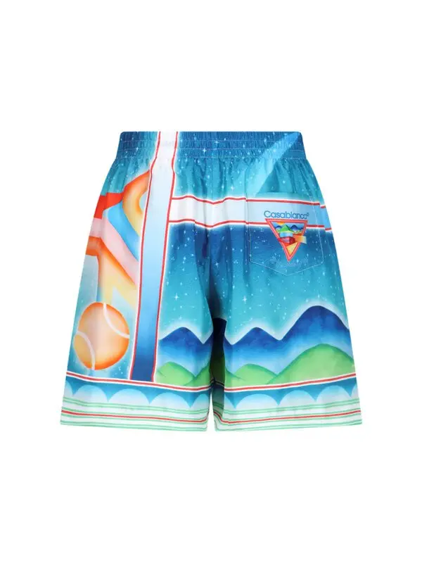 Casablanca Galaxy Court Shorts - Multi