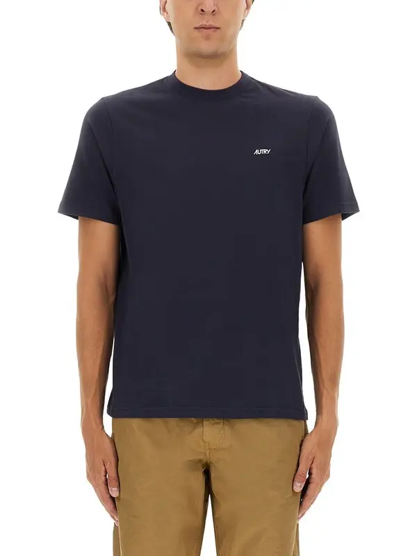 AUTRY T-shirt With Logo - Blue