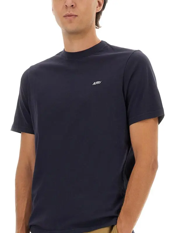AUTRY T-shirt With Logo - Blue