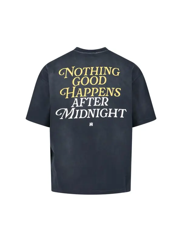 Amiri Nights" Logo T-shirt - Black