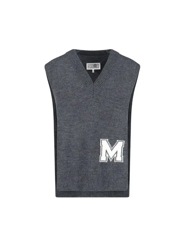 MAISON MARGIELA V-neck Sweater - Gray