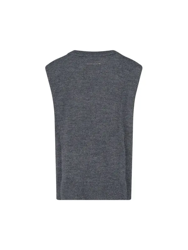 MAISON MARGIELA V-neck Sweater - Gray
