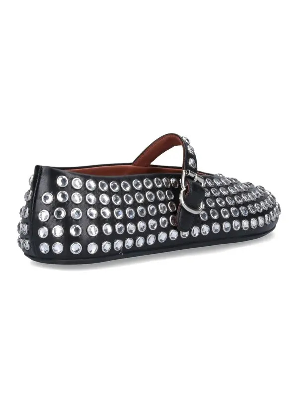 Alaïa Ballet Flats With Rhinestones