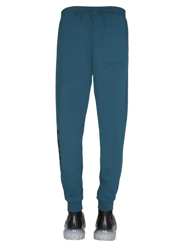 Helmut Lang Jogging Pants With Logo Print - Blue