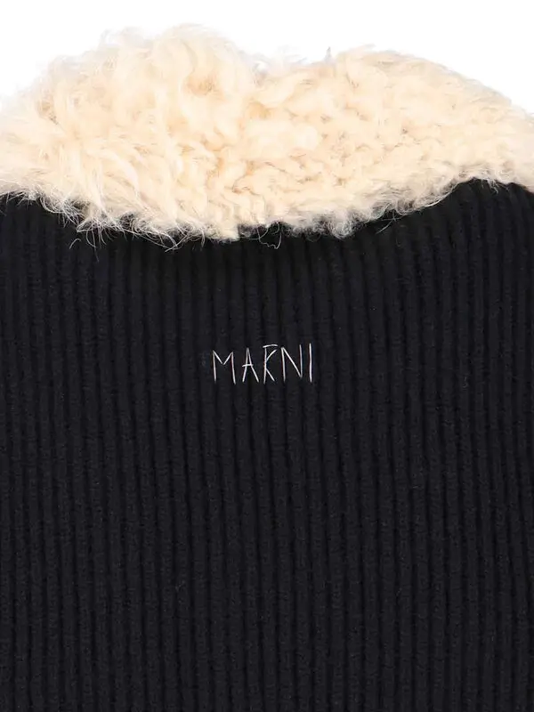 Marni Cardigan With Sheepskin Collar