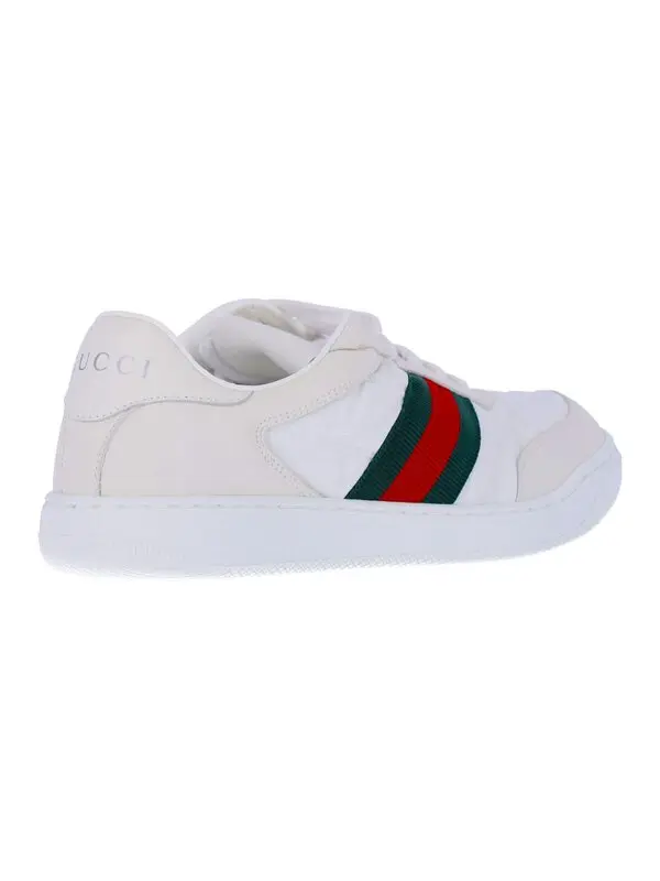 Gucci Screener "gg" Fabric Insert Sneakers - White