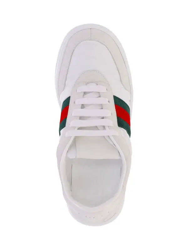 Gucci Screener "gg" Fabric Insert Sneakers - White