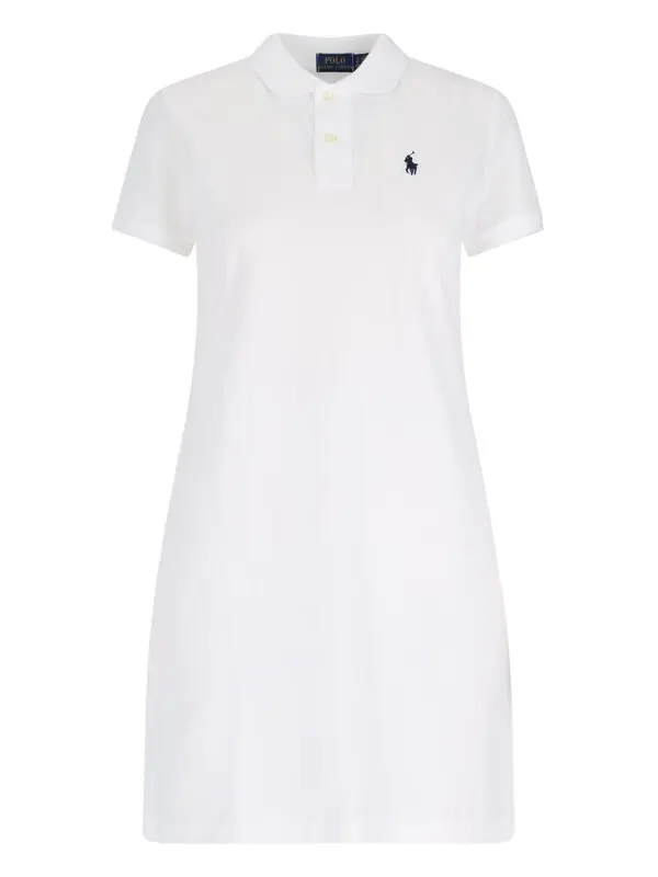 Polo Ralph Lauren Logo Mini Dress - White
