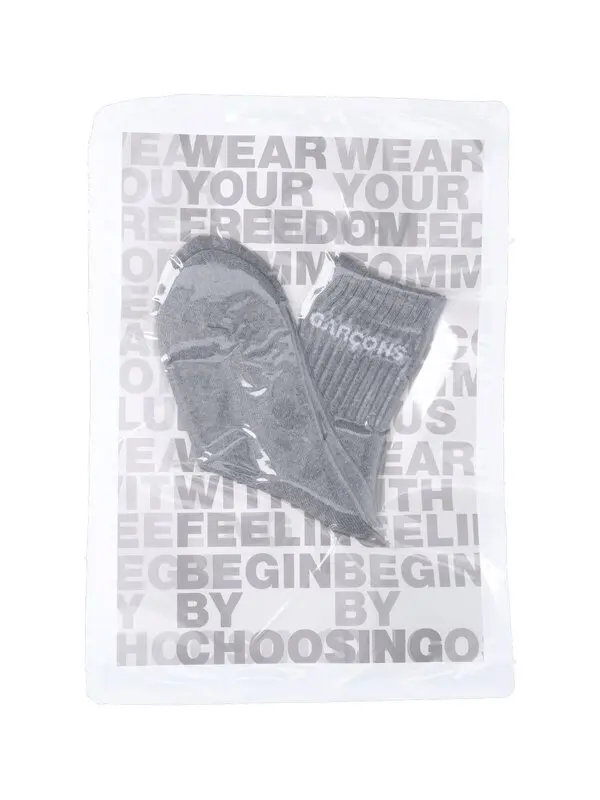 Comme Des Garçons Logo Socks - Gray