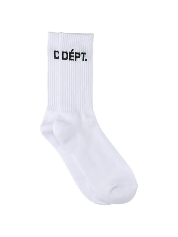 Comme Des Garçons Logo Socks - White