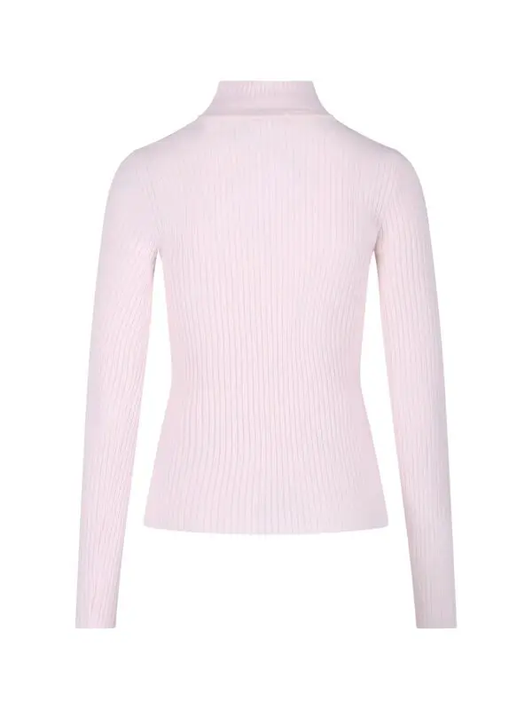 COURREGES Logo Turtleneck Sweater - Pink