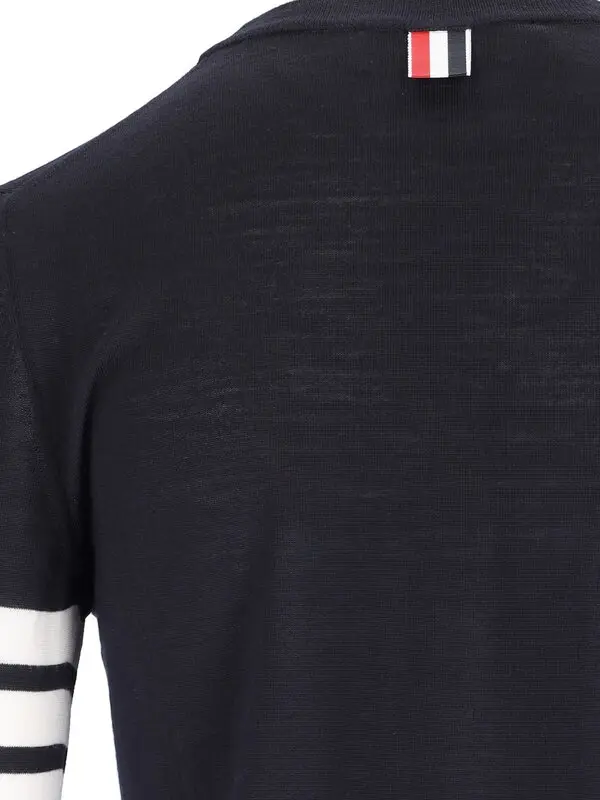 Thom Browne 4-bar Merino Wool Jumper - Blue
