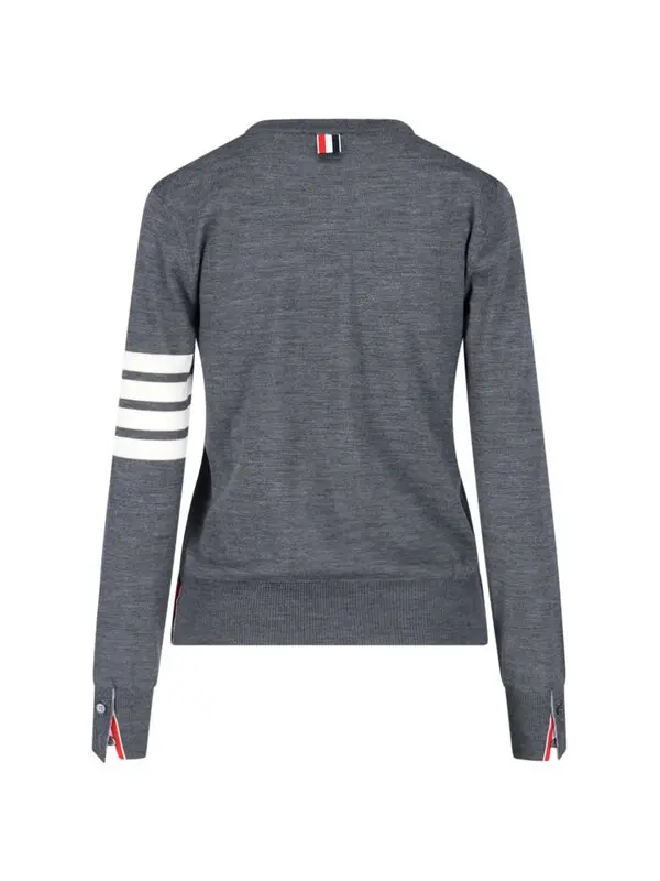 Thom Browne 4-bar Merino Wool Jumper - Gray