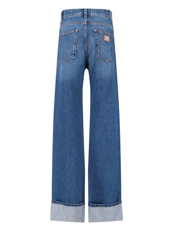 Dolce & Gabbana Turn-up Straight Leg Jeans