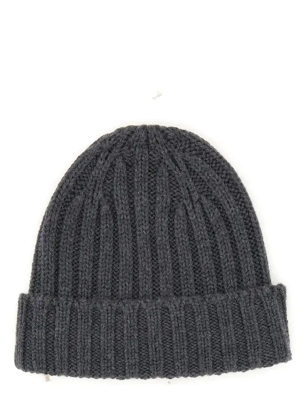 Aspesi Ribbed Beanie - Grey