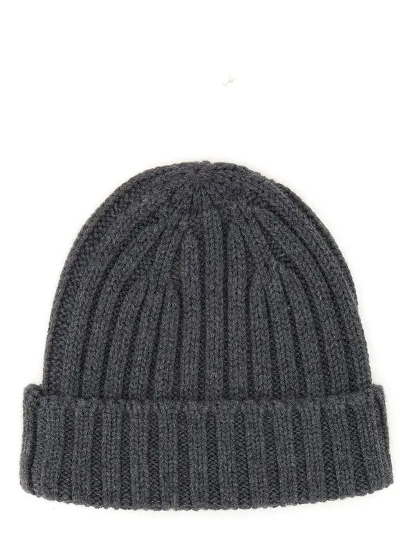 Aspesi Ribbed Beanie - Grey