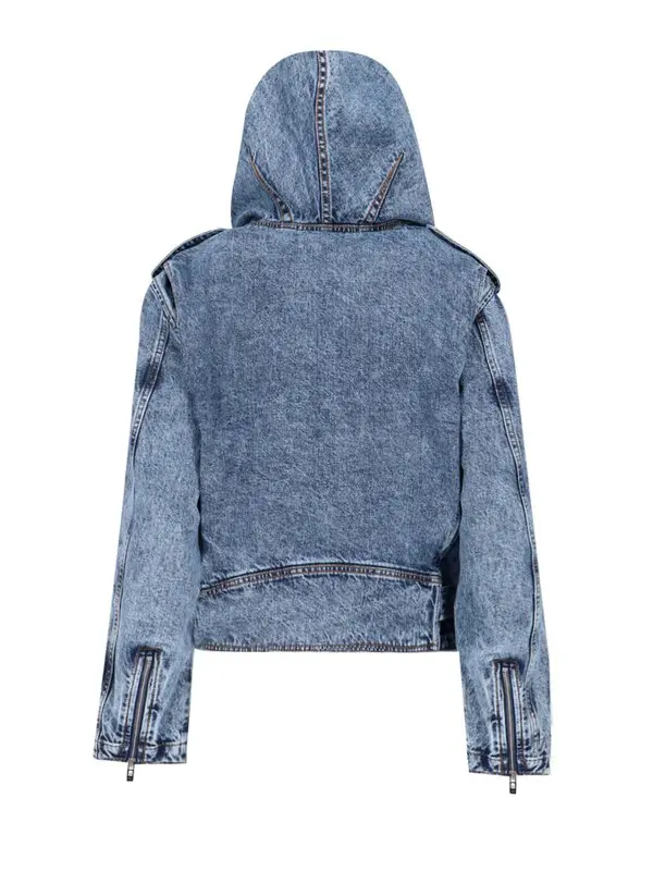 MAISON MARGIELA Cotton Biker Jacket - Blue