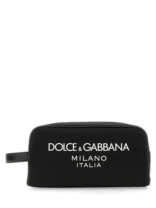 Dolce & Gabbana Necessaire With Logo - Black