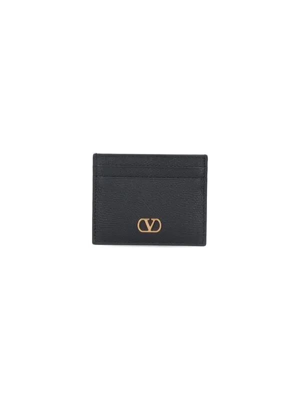 Valentino Garavani Vlogo Signature" Card Holder - Black