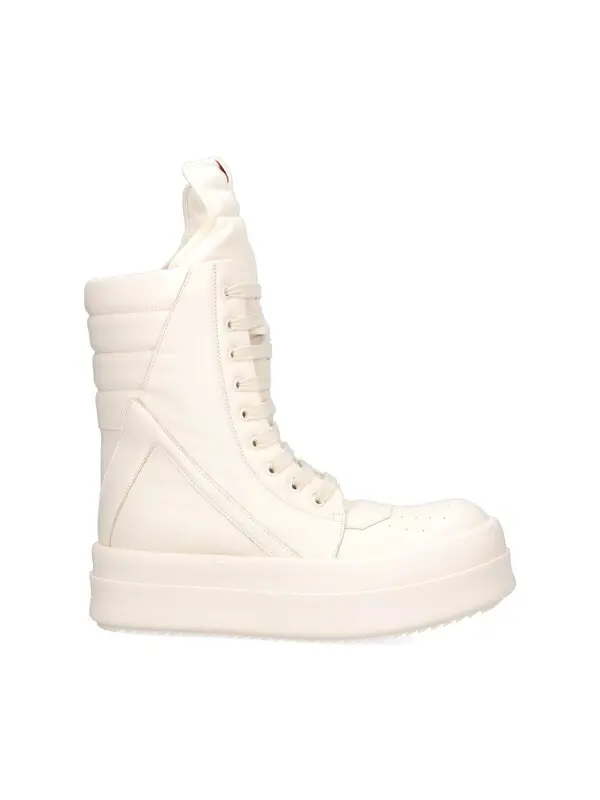 Rick Owens Mega Geobasket High-top Sneakers - White
