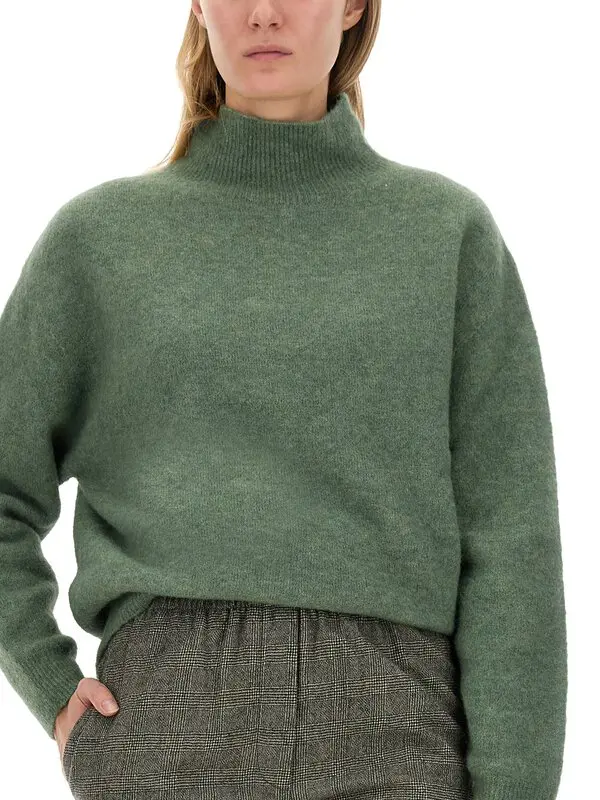 ALYSI Turtleneck Top - Green