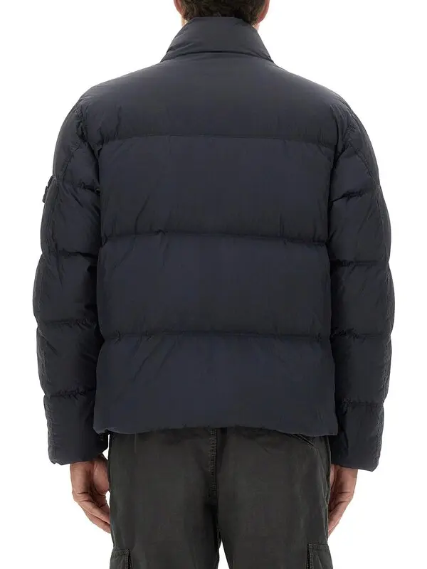Stone Island Crinkle Reps Down Jacket - Blue