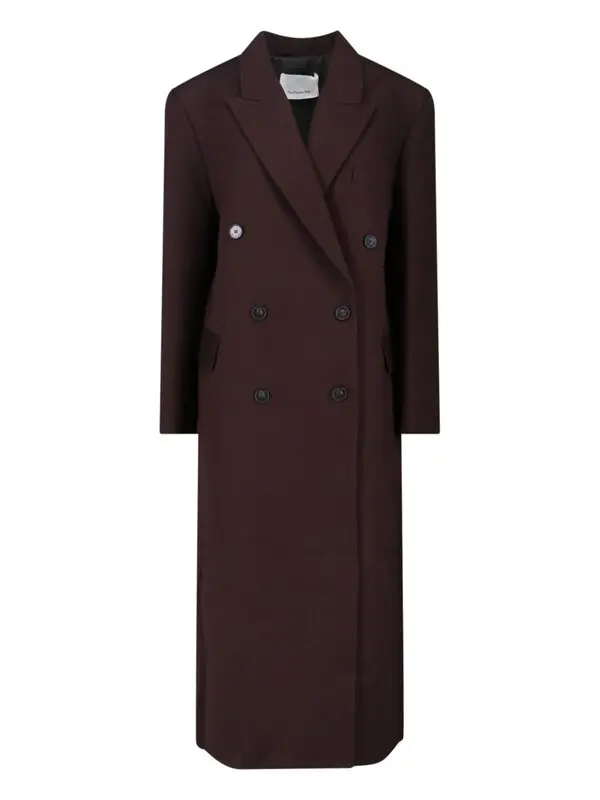 THE FRANKIE SHOP Jane Double-breasted Coat - Brown