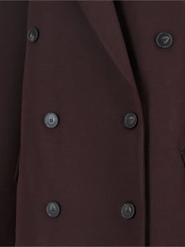 THE FRANKIE SHOP Jane Double-breasted Coat - Brown