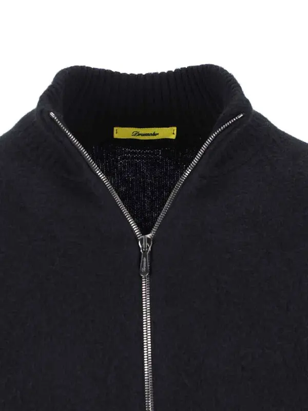 DRUMOHR Wool Zip Cardigan - Black