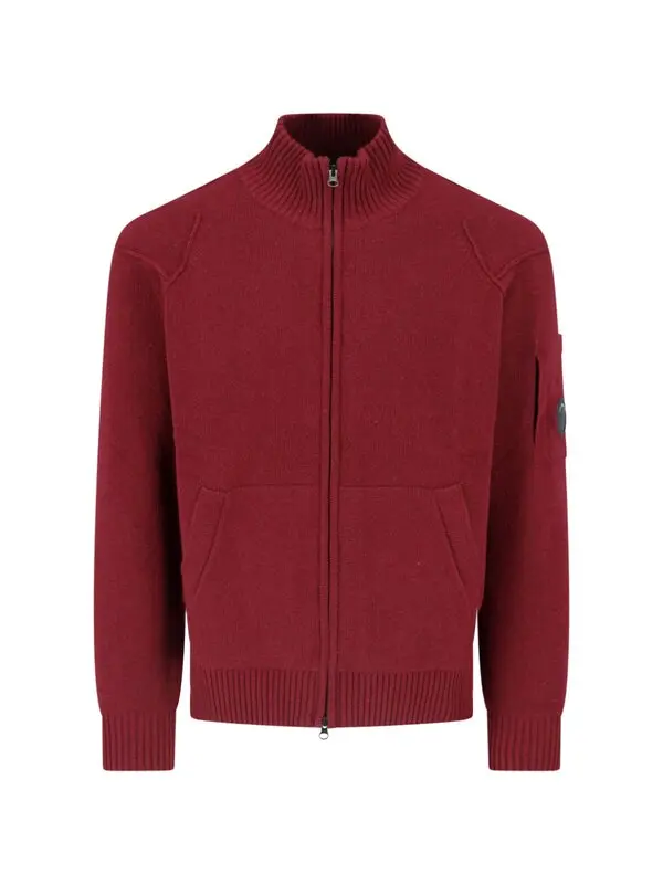 MAISON MARGIELA Zip Cardigan - Red