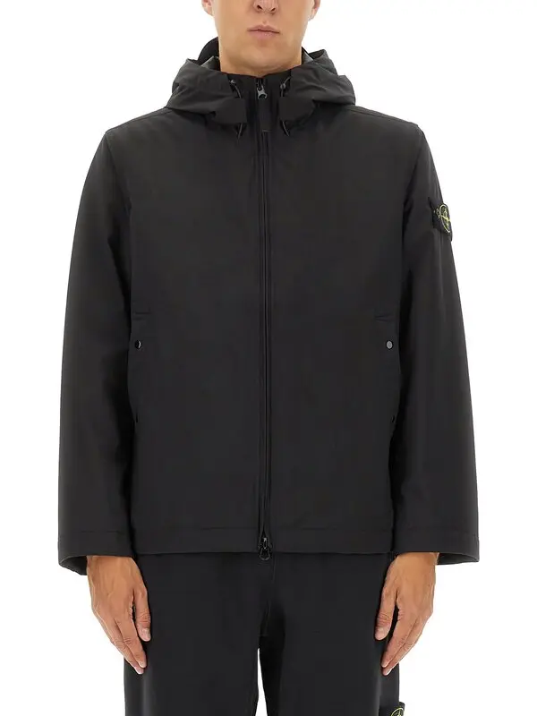 Stone Island Hooded Jacket - Black