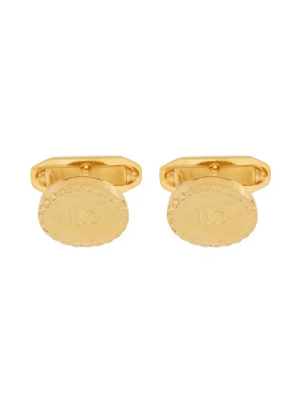 Dolce & Gabbana Cufflinks With Logo - Gold