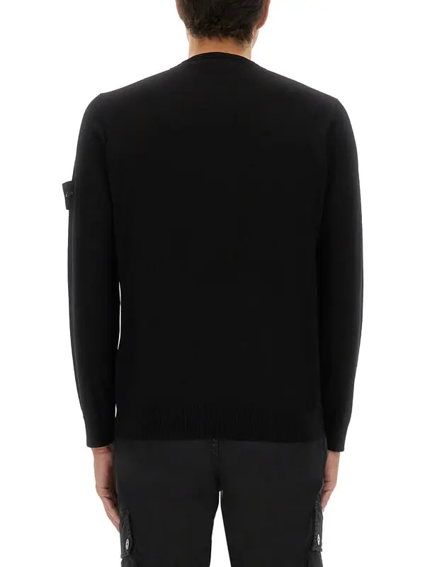 Stone Island Rws Lightweight Wool Sweater - Black