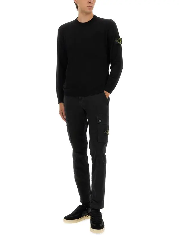 Stone Island Rws Lightweight Wool Sweater - Black