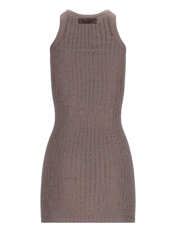 Attico Crystal Appliqué Mini Dress
