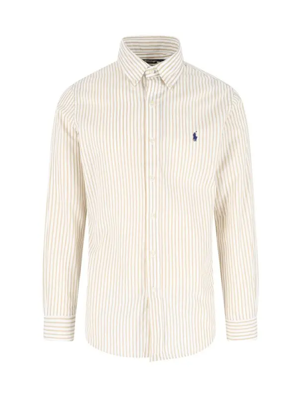 RÓHE Striped Shirt - Beige
